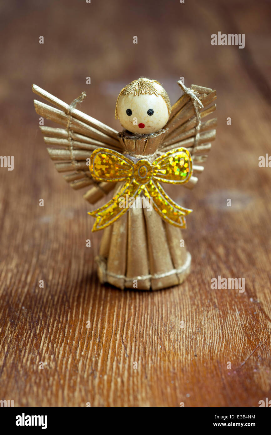 vintage toy angle figurine with focus on head Stock Photo - Alamy