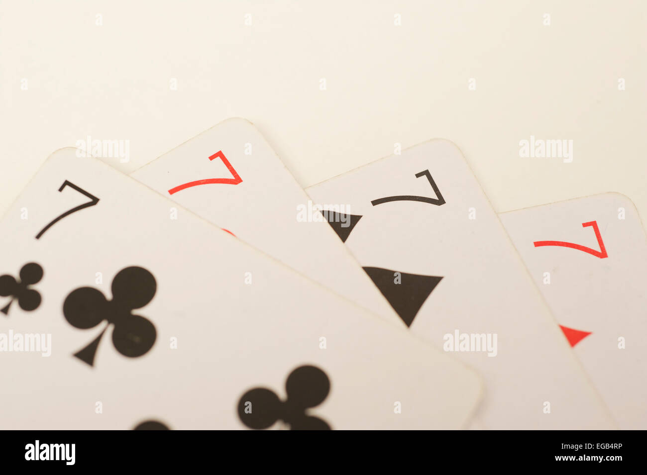 Playing Cards Sevens Stock Photo - Alamy