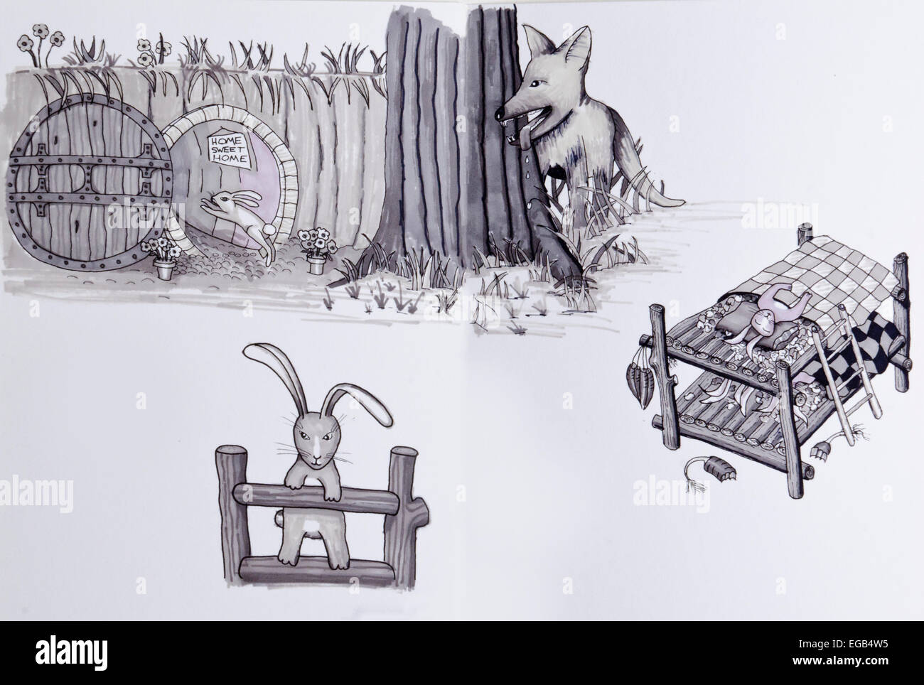 Rabbit and fox hi-res stock photography and images - Alamy