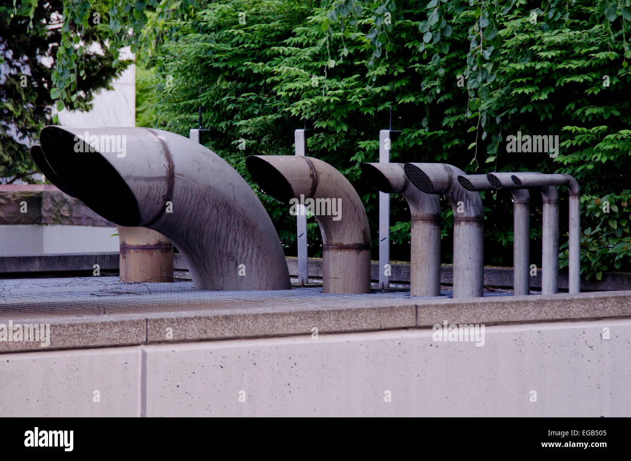 Air exhaust pipes hi-res stock photography and images - Alamy