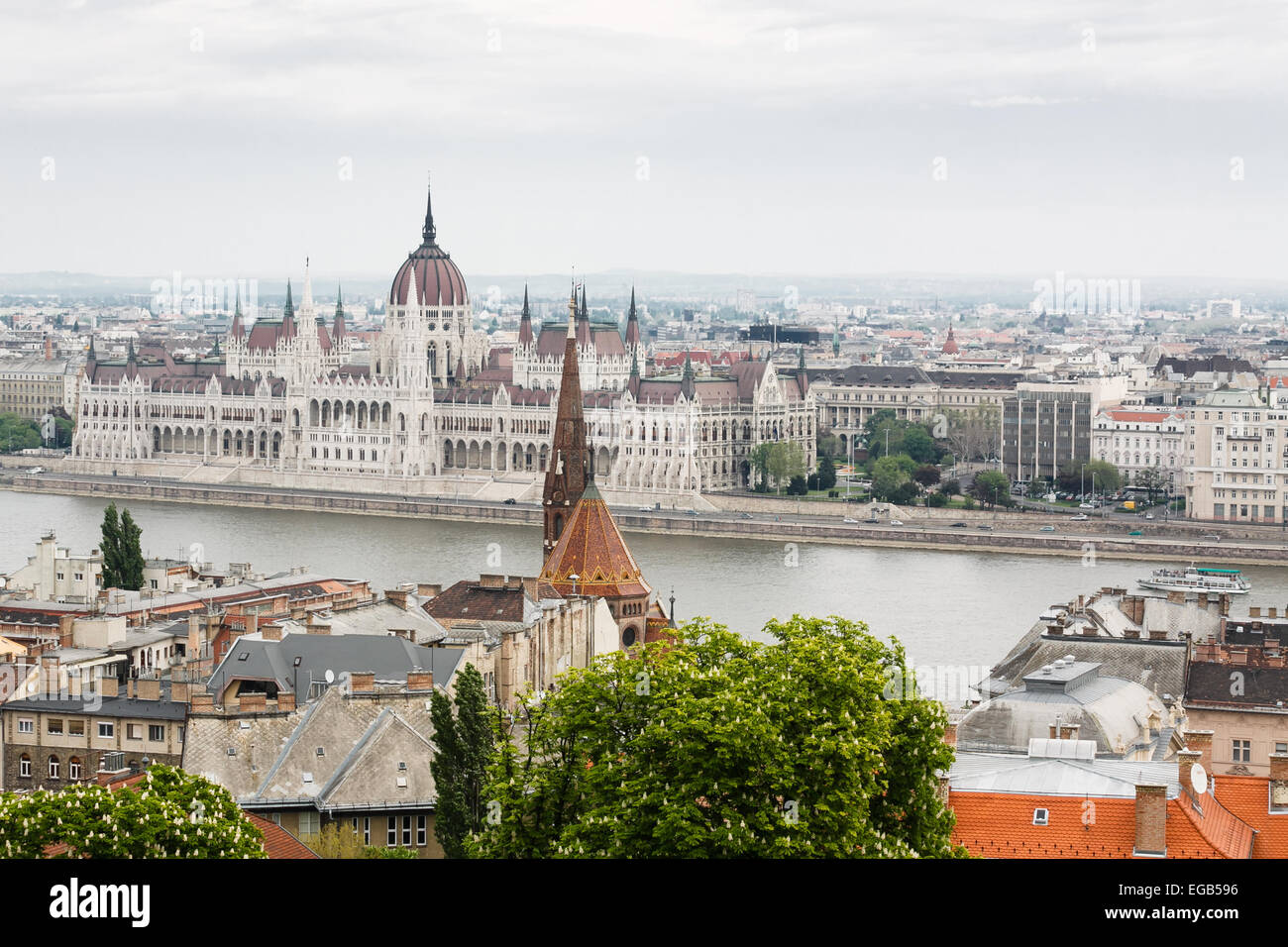 Top View of the Hungarian Parliament from the Fisherman's Bastion on ...