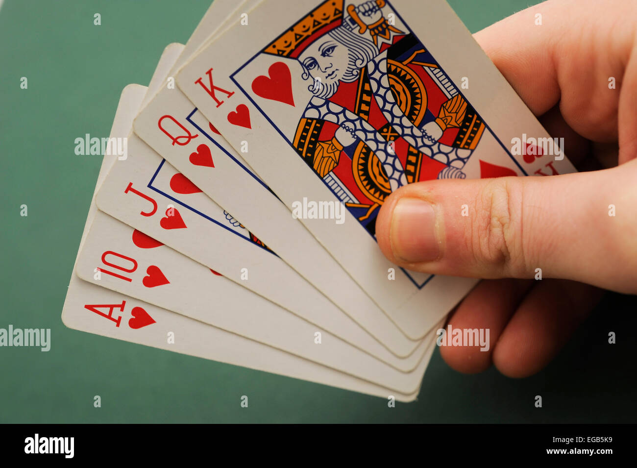 Playing Cards Flush Stock Photo - Alamy