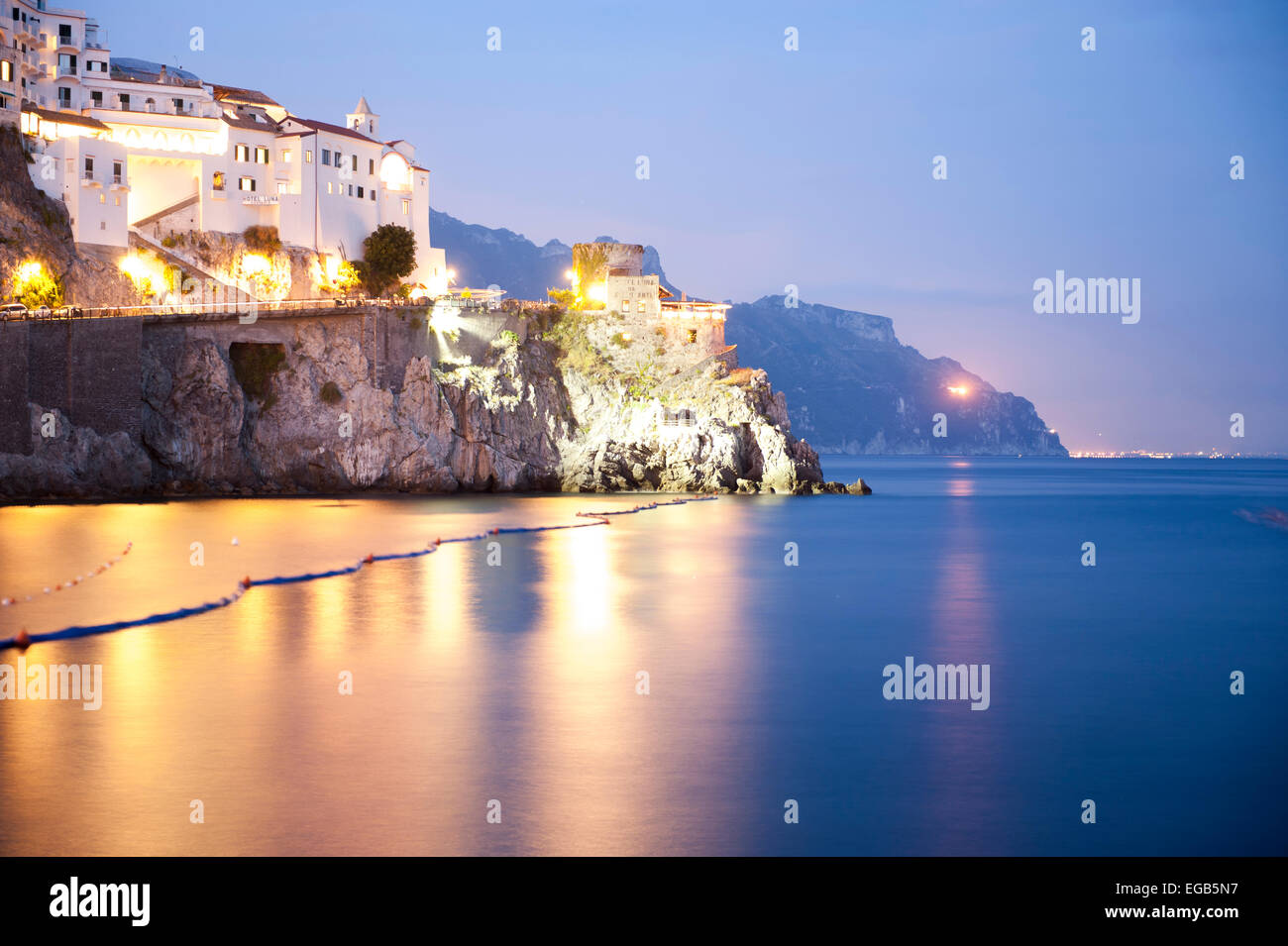 Amalfi Coast on sunset Stock Photo - Alamy