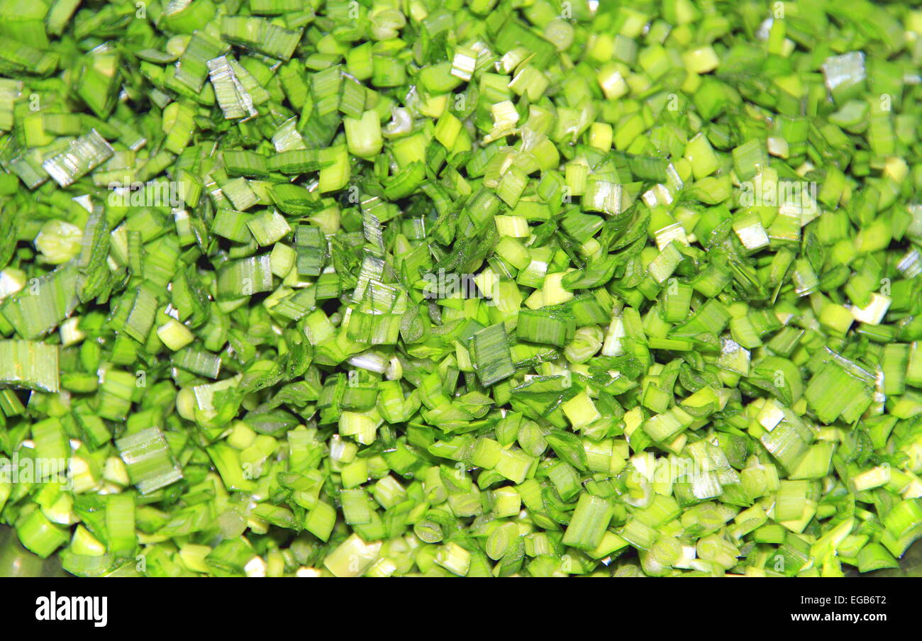 Chopped chives closeup Stock Photo - Alamy
