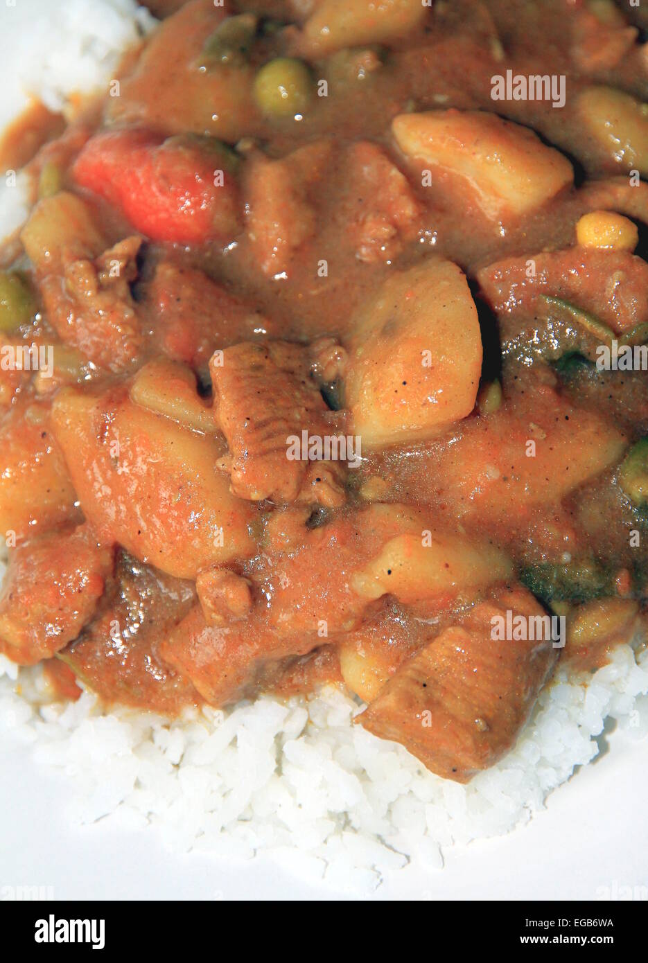 Chicken curry rice Stock Photo - Alamy