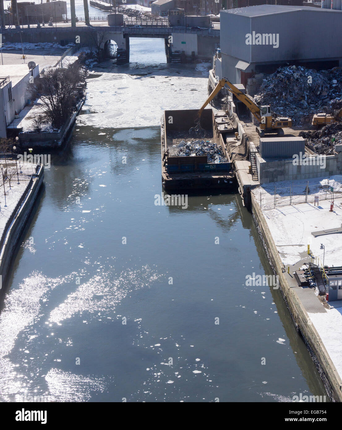 A metal recycler along the Gowanus Canal in the Gowanus neighborhood of ...