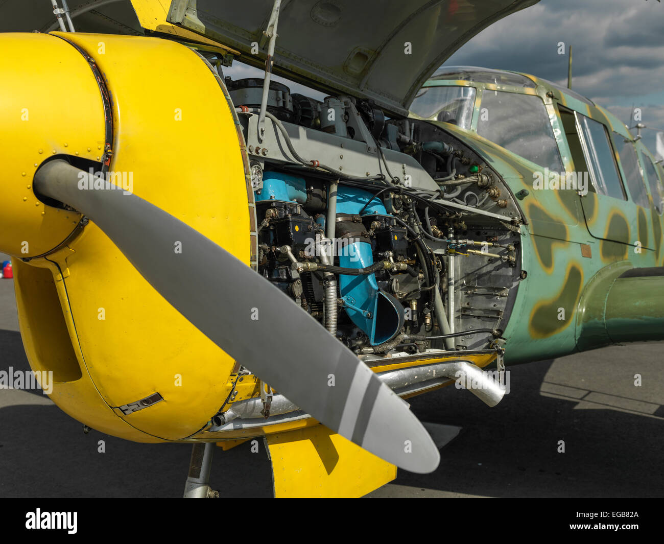 Messerschmitt Bf 108 nicknamed "Taifun" (Typhoon) with visible engine ...