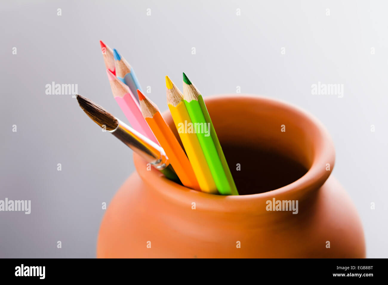 Abundance Drawing Pencil pot Pen Stand Arranging Nobody Stock Photo - Alamy