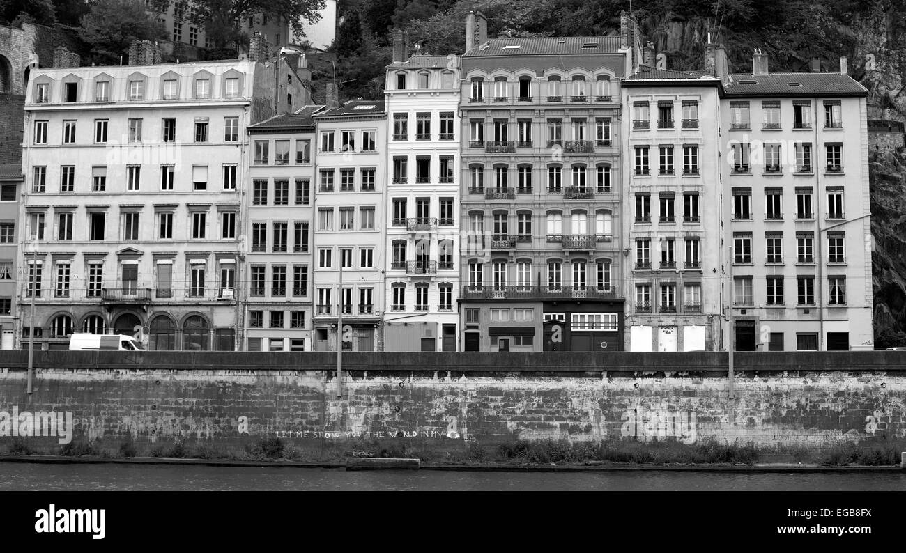 City view lyon Black and White Stock Photos & Images - Alamy