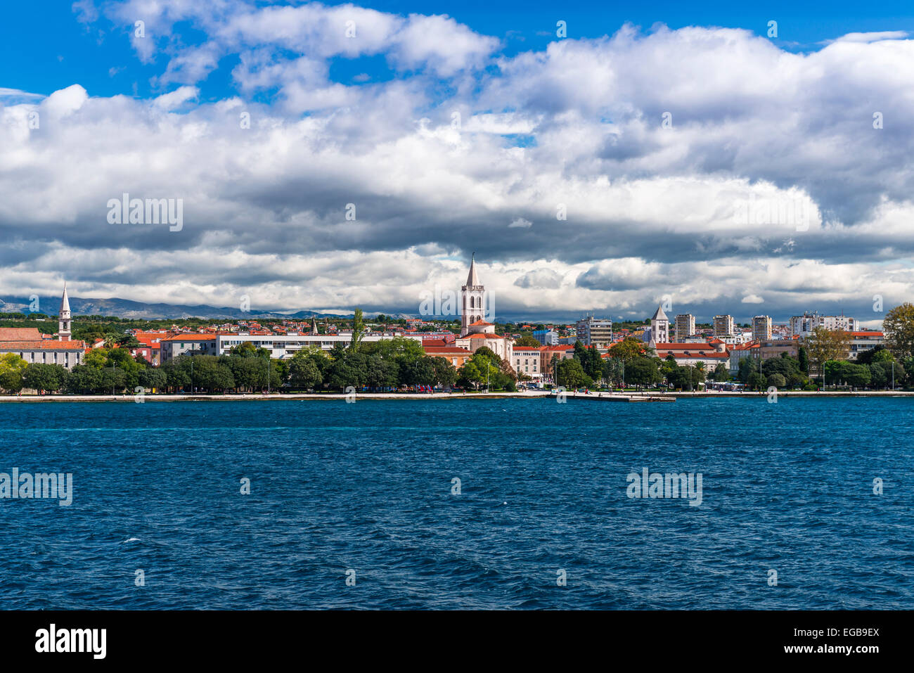 Old Town Zadar from the Adriatic, Dalmatian Coast, Croatia Stock Photo ...
