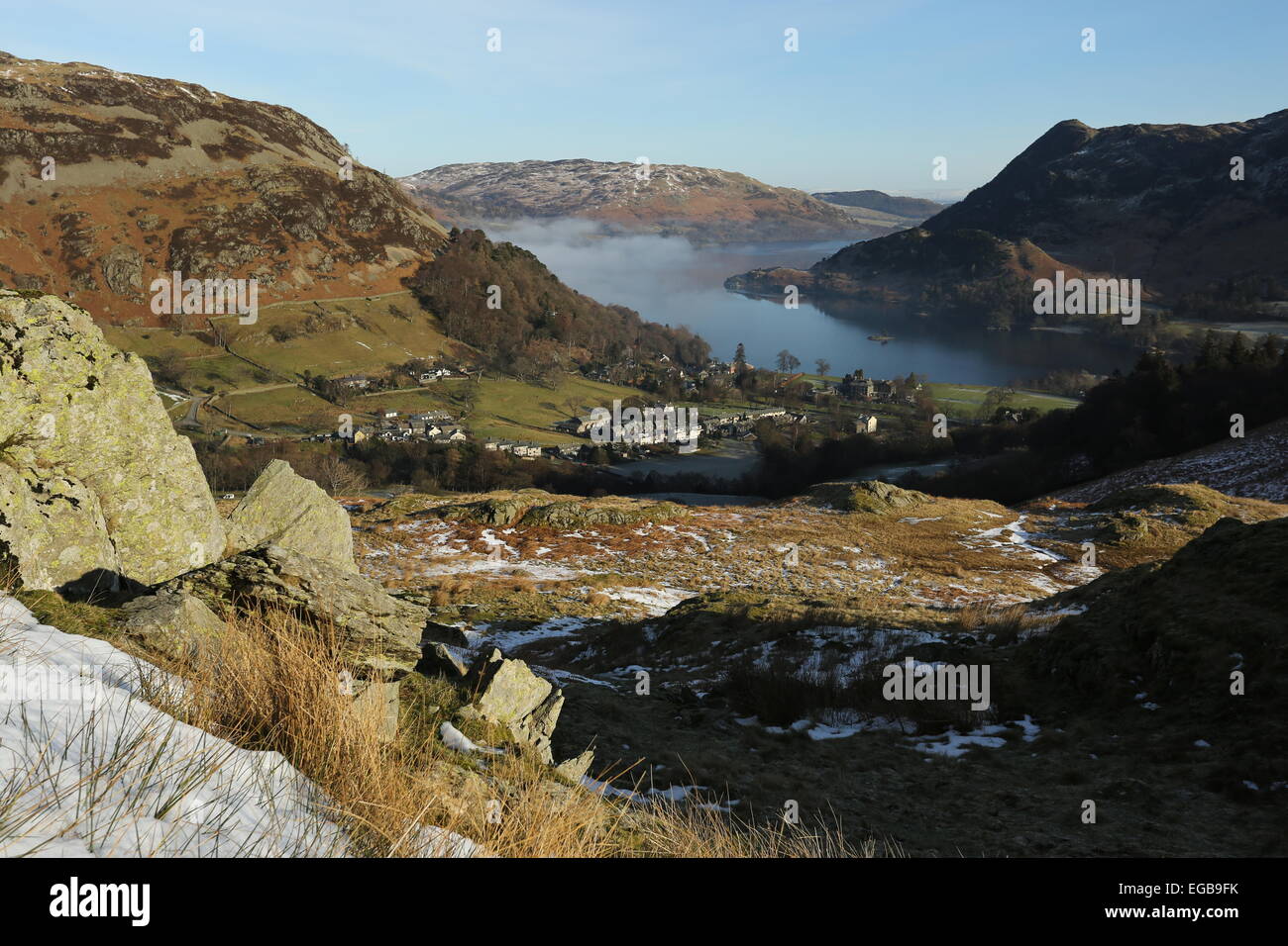 Ullswater and Glenridding Stock Photo - Alamy