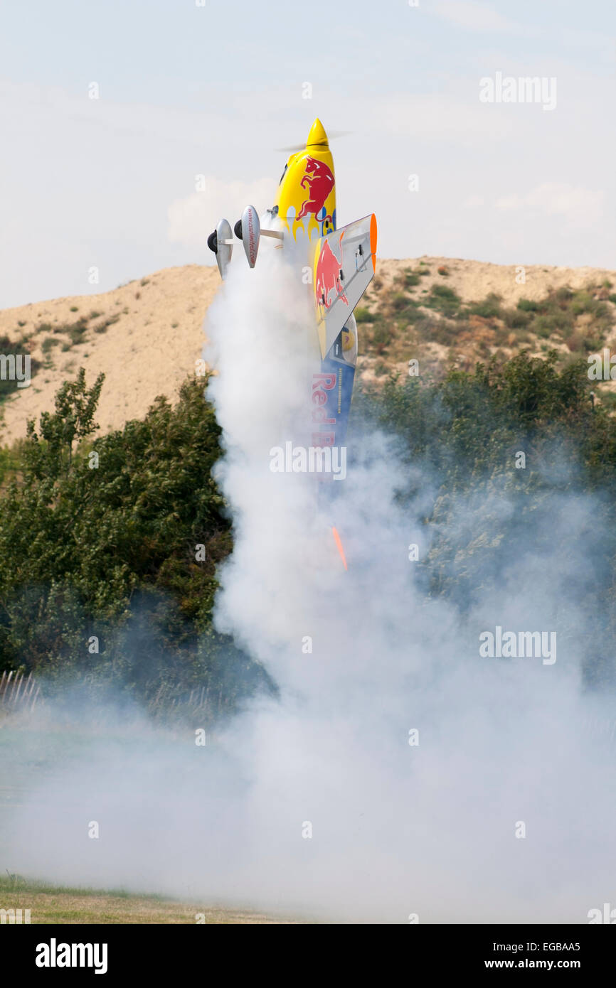 vertical flying of a Large Model Airplane at an air display Stock Photo ...