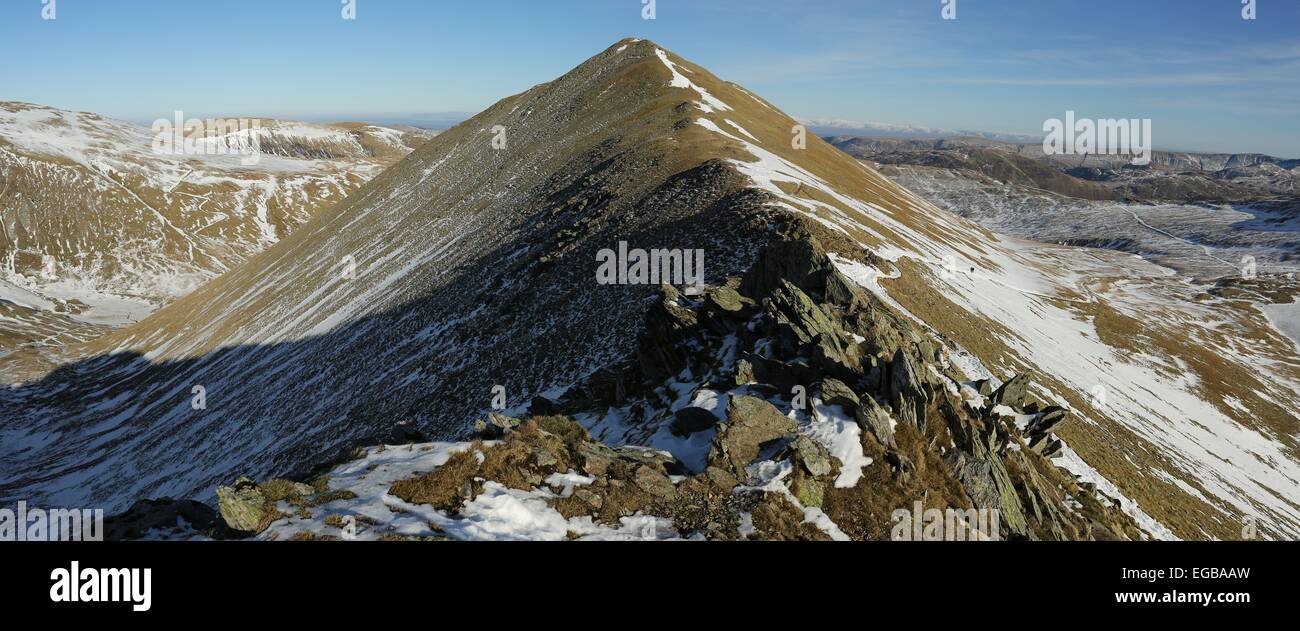 Helvellyn Striding Edge Swirral Edge Stock Photos & Helvellyn Striding ...