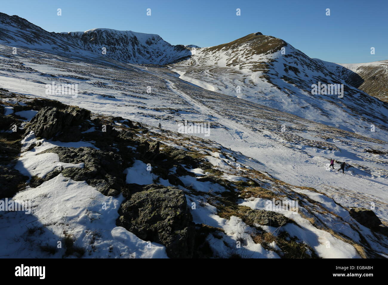 Catstyecam and Helvellyn, winter Stock Photo - Alamy