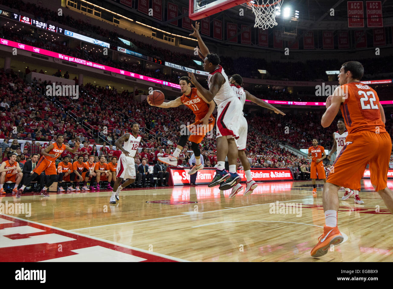 Raleigh, NC, USA. 21st Feb, 2015. Virginia Tech G Devin Wilson (11 ...