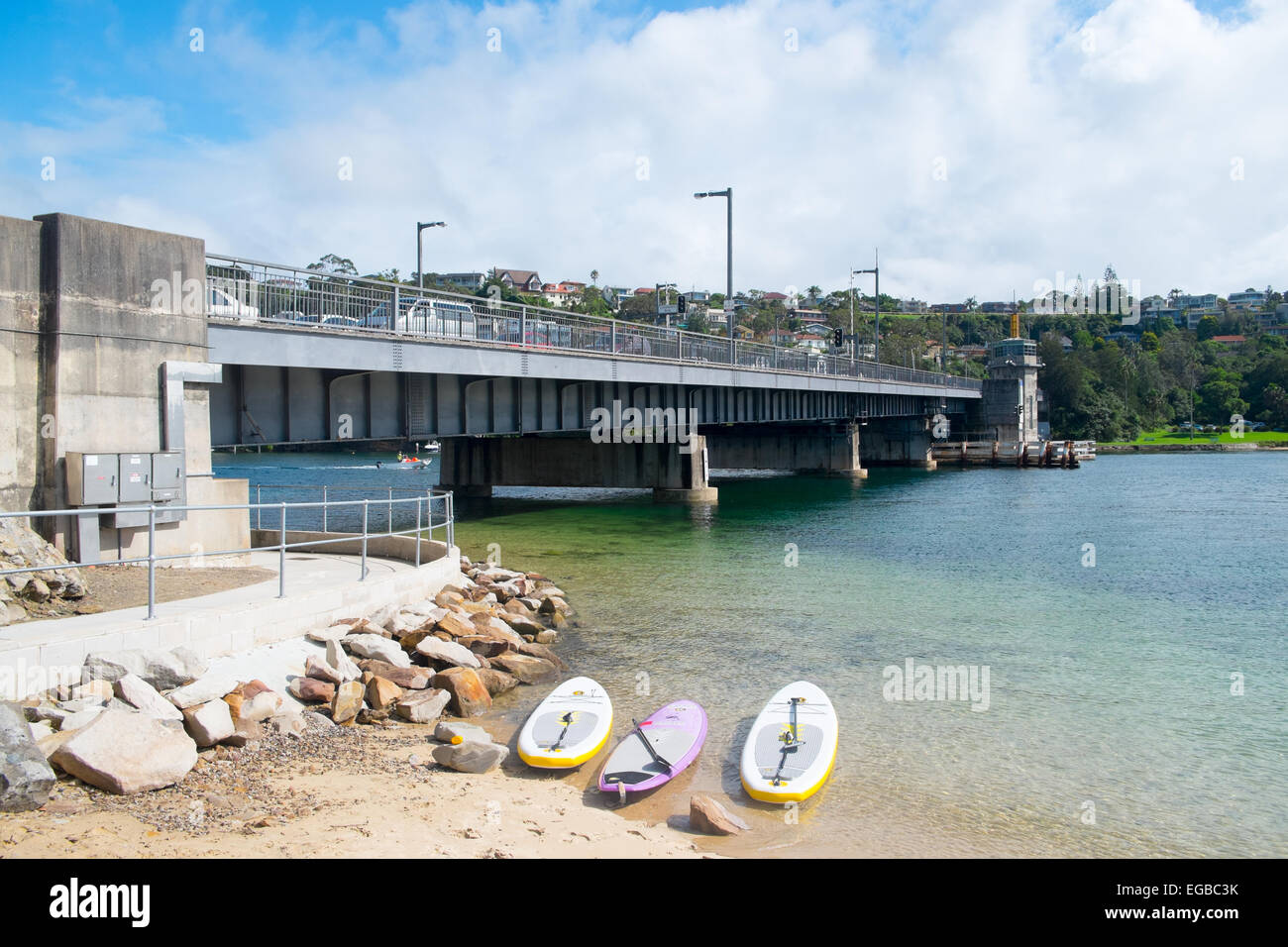 Spit bridge at The Spit, Middle Harbour, between seaforth and mosman is ...