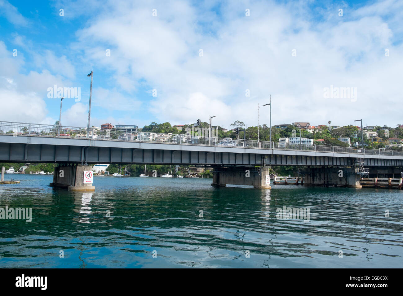 Spit bridge at The Spit, Middle Harbour, between seaforth and mosman is ...