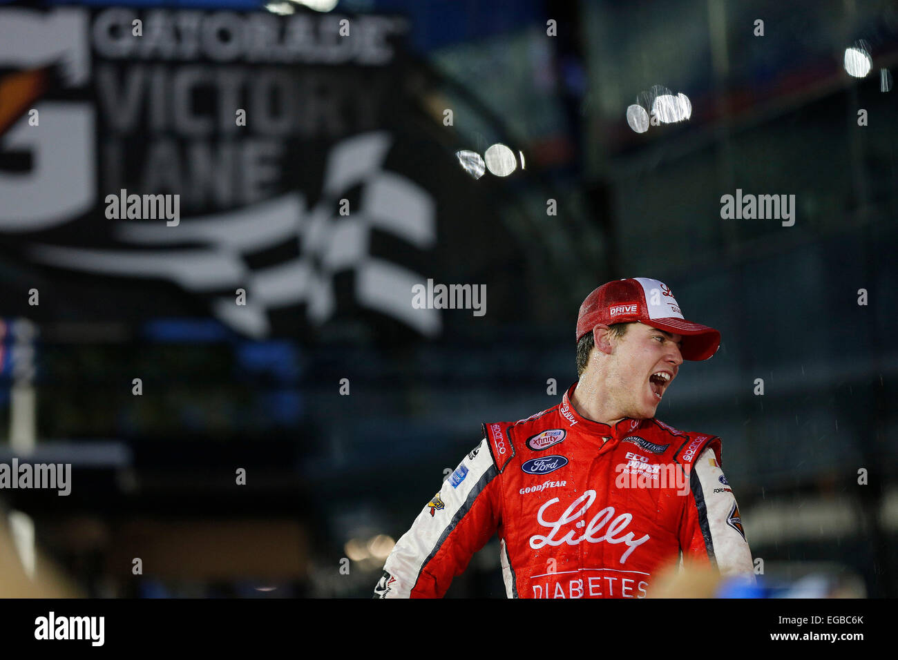 Daytona Beach, Florida, USA. 21st Feb, 2015. Ryan Reed (16) wins the ...