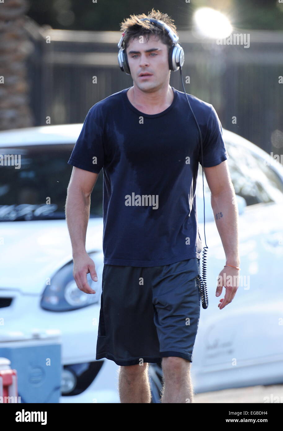 Zac Efron shows off his biceps on the set of his new movie "We Are Your ...