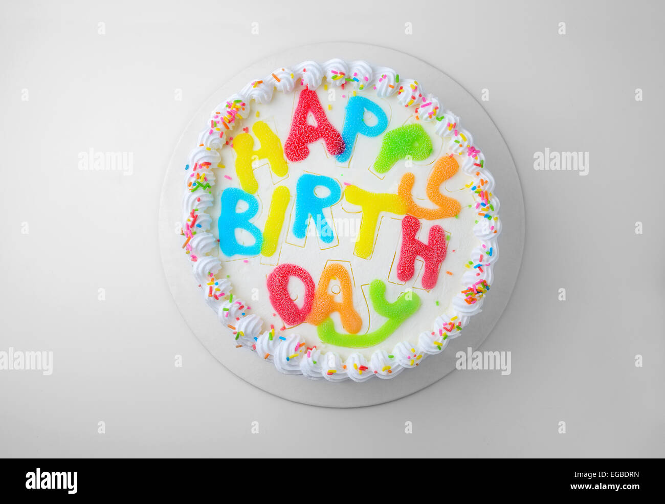 birthday cake isolated on white with clipping path Stock Photo - Alamy