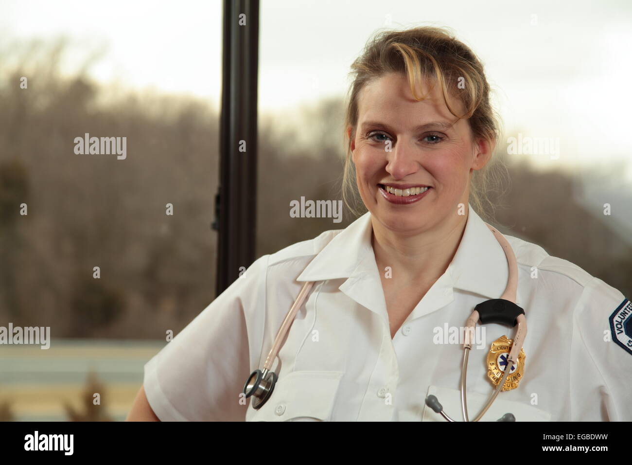 A portrait of an EMT Stock Photo - Alamy