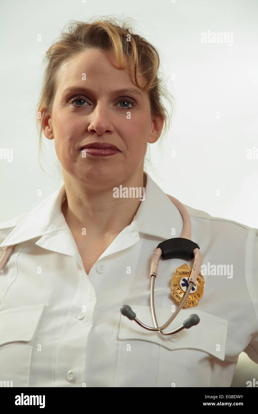 portrait of an EMT Stock Photo - Alamy