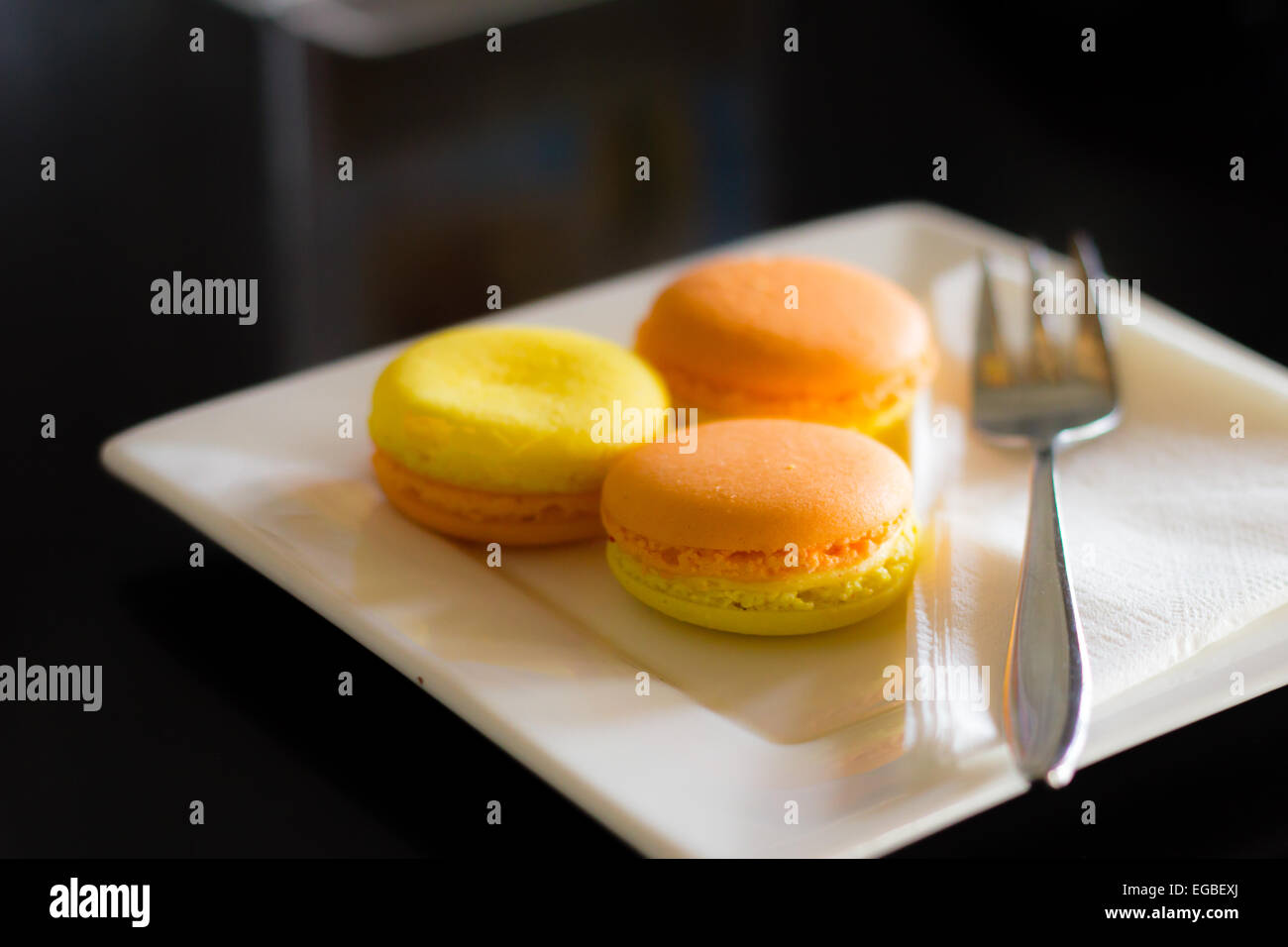 Plate assorted macaroons hi-res stock photography and images - Alamy