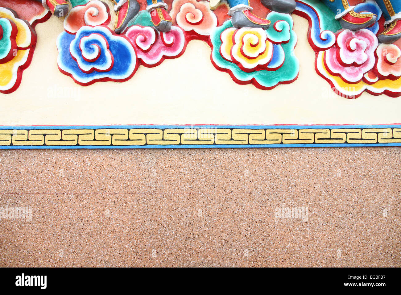 pattern art on a wall in Chinese temple for background Stock Photo - Alamy