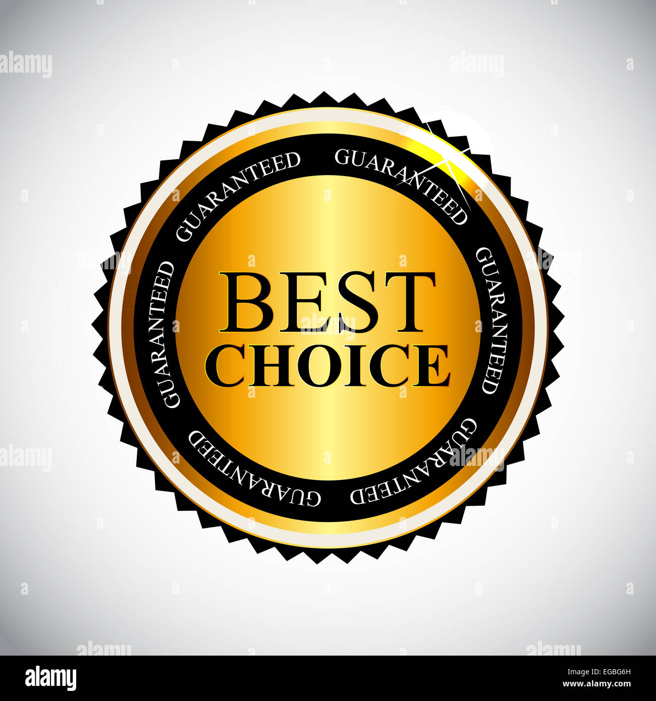 Best Choice Golden Label Vector Illustration Stock Photo - Alamy
