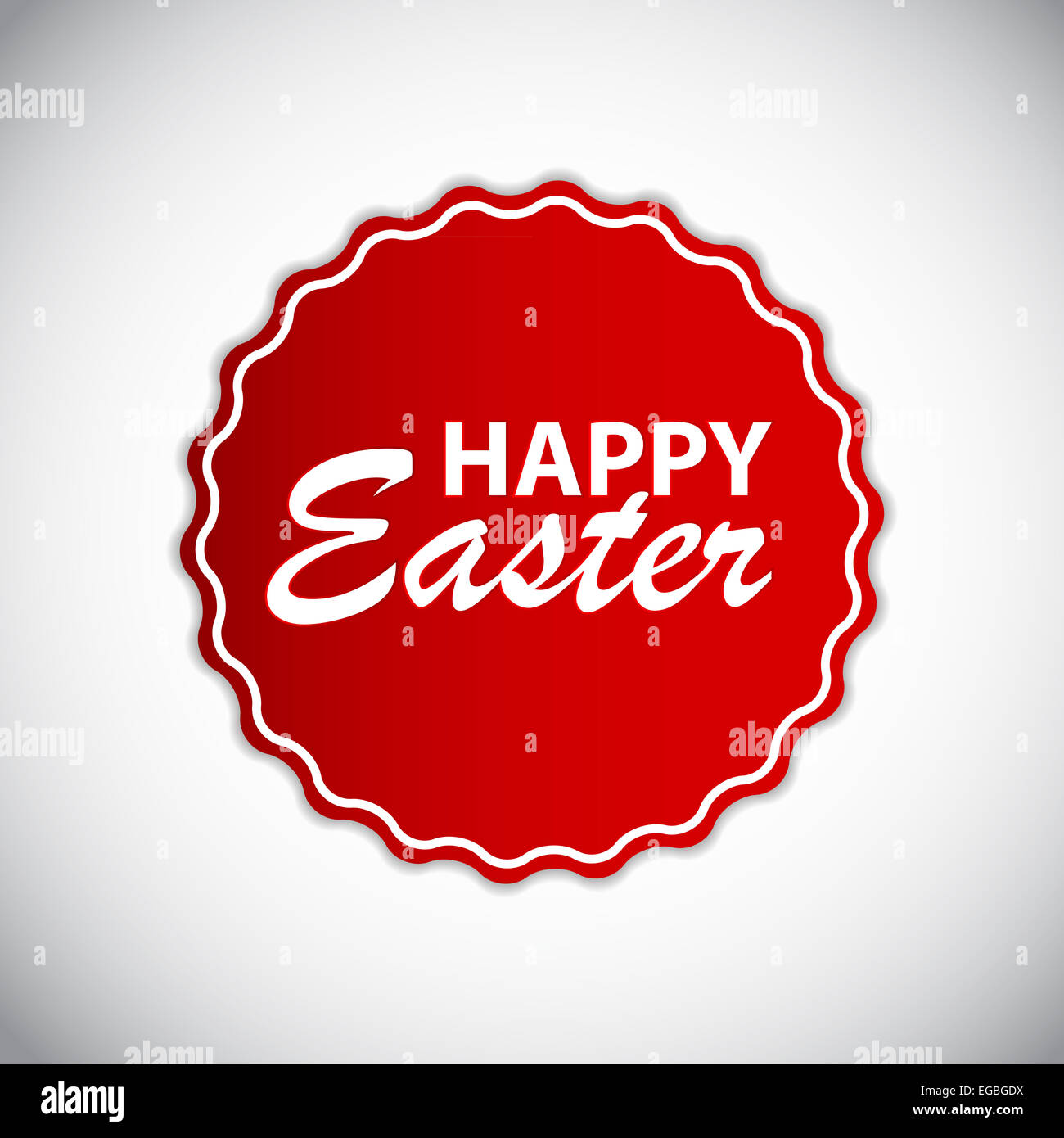 Happy Easter Label Vector Illustration Stock Photo - Alamy