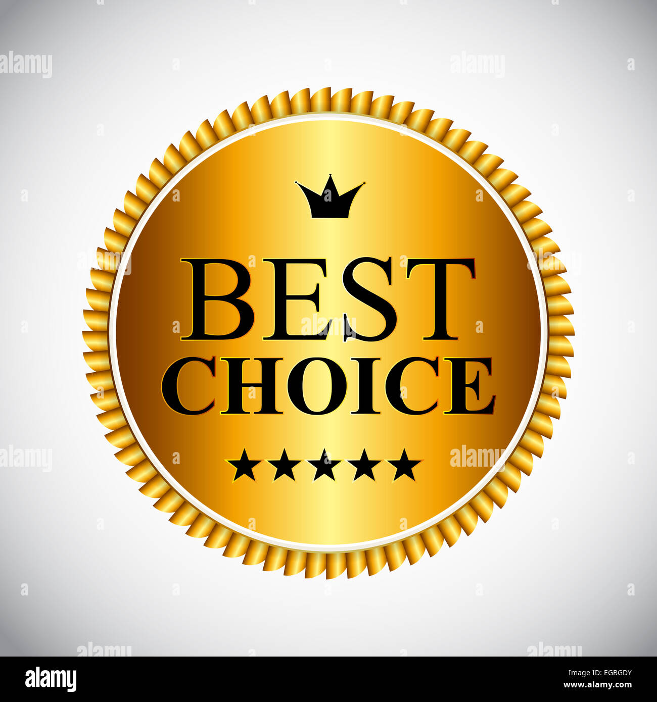 Best Choice Golden Label Vector Illustration Stock Photo - Alamy
