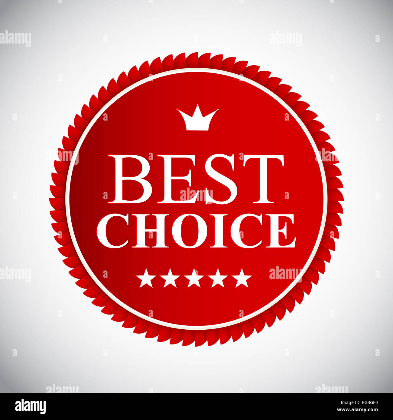 Best Choice Red Label Vector Illustration Stock Photo - Alamy