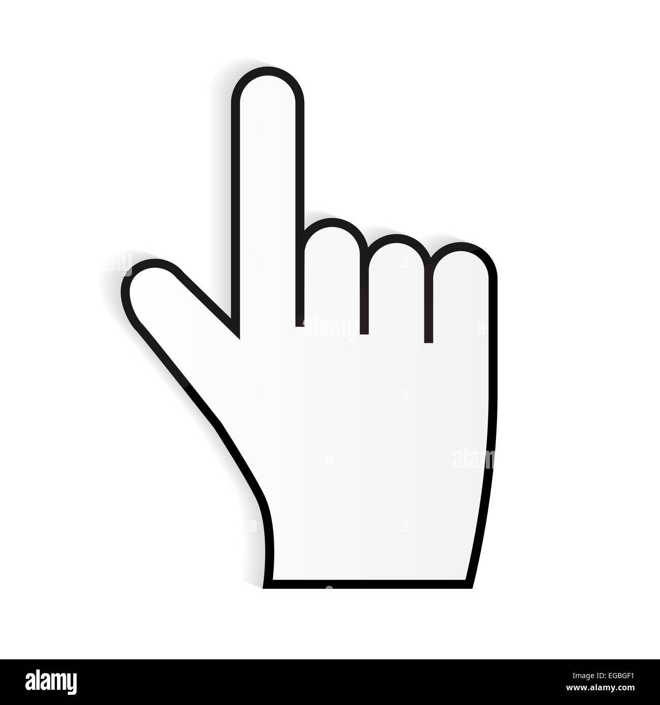 Mouse Hand Cursor Vector Illustration Stock Photo - Alamy