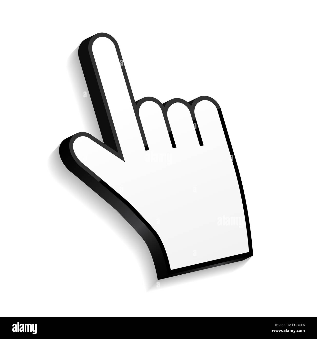 Mouse Hand Cursor Vector Illustration Stock Photo - Alamy