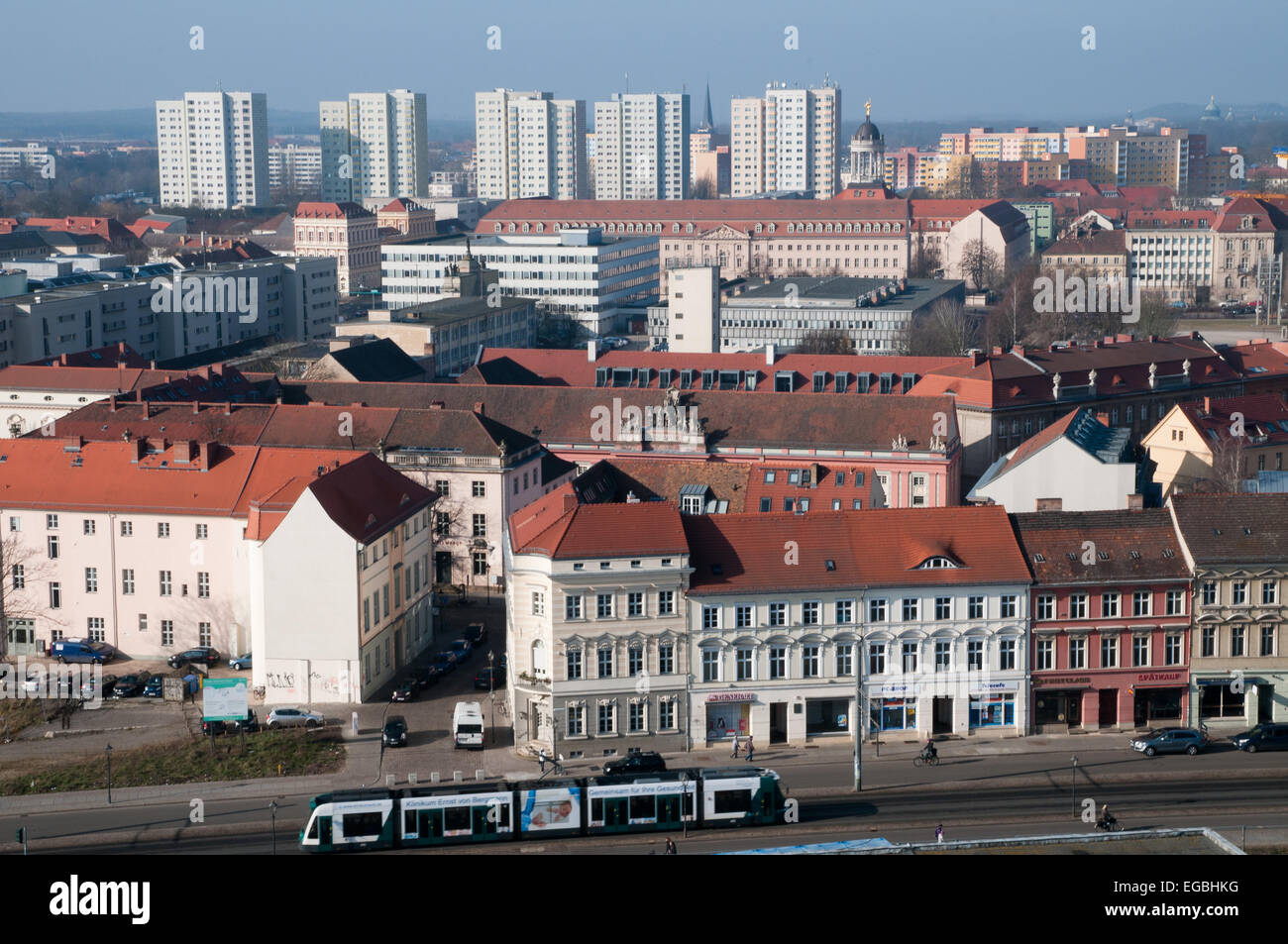 Skyline of Potsdam with city tram Stock Photo - Alamy