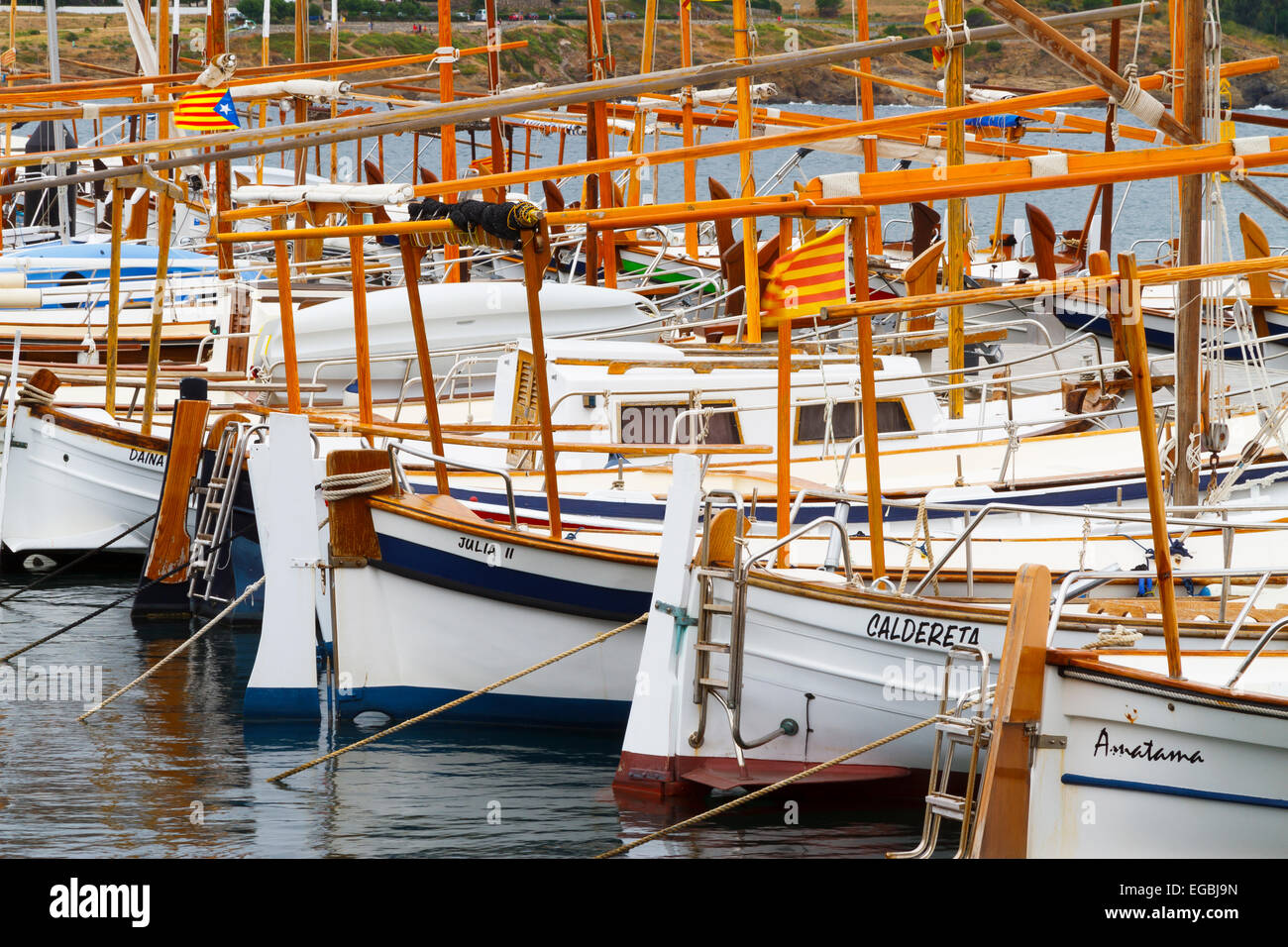 Boats in a harbour Stock Photo - Alamy