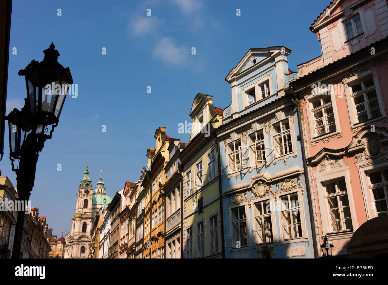 Restored medieval buildings in Prague's Old Town Stock Photo - Alamy