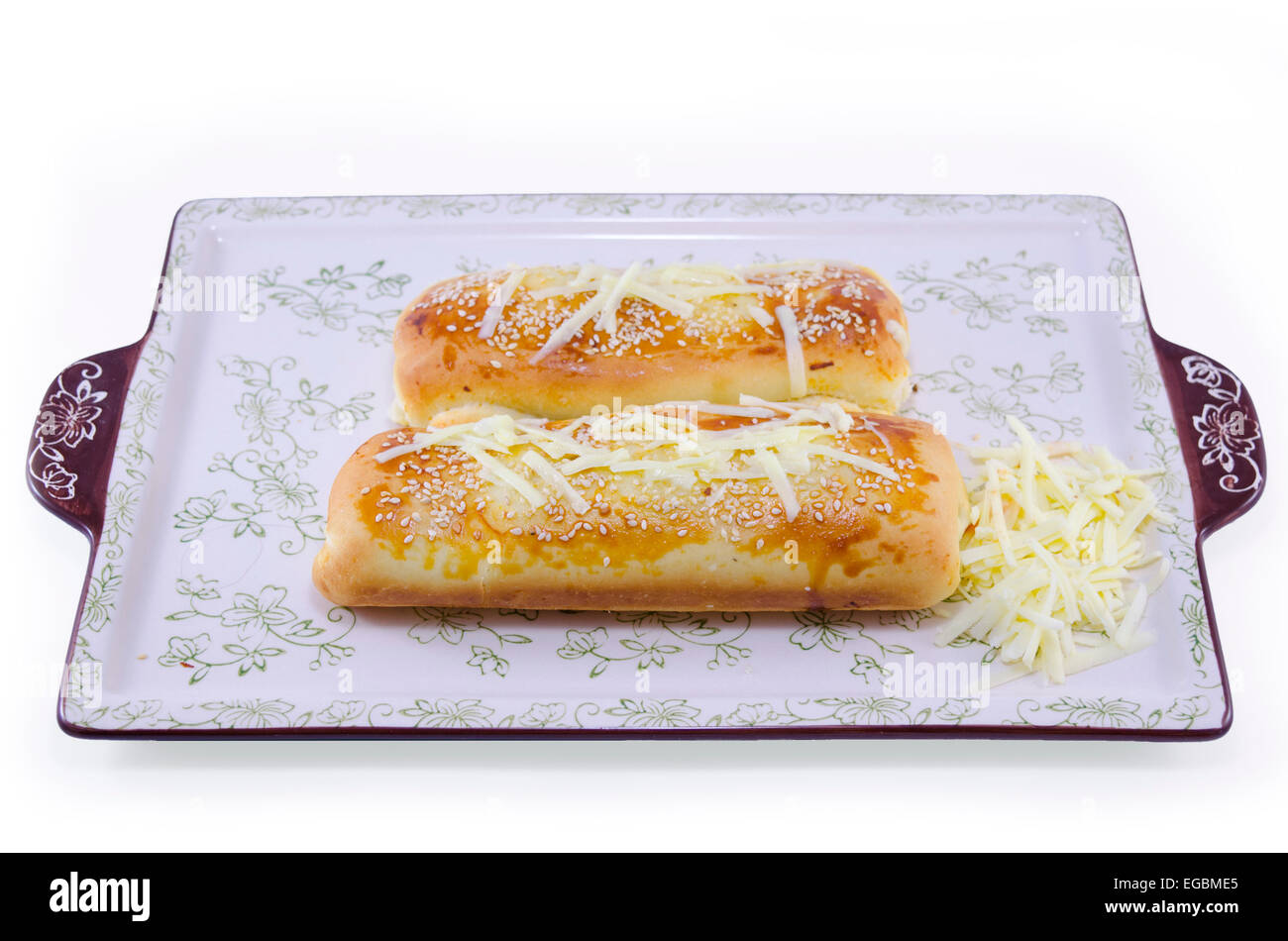 Pancerote on a tray, isolated on white background Stock Photo - Alamy