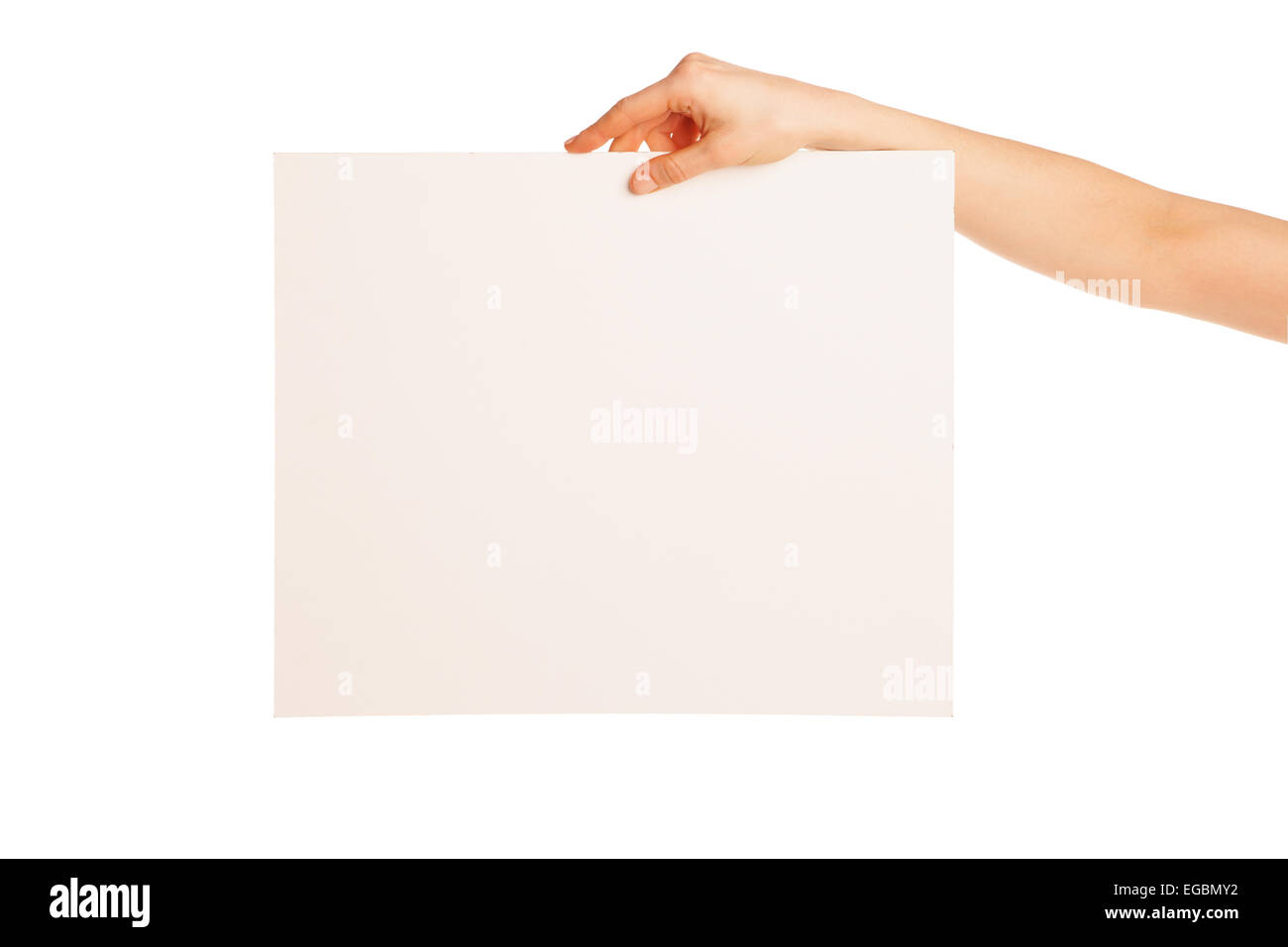 Piece paper in hand Cut Out Stock Images & Pictures - Alamy
