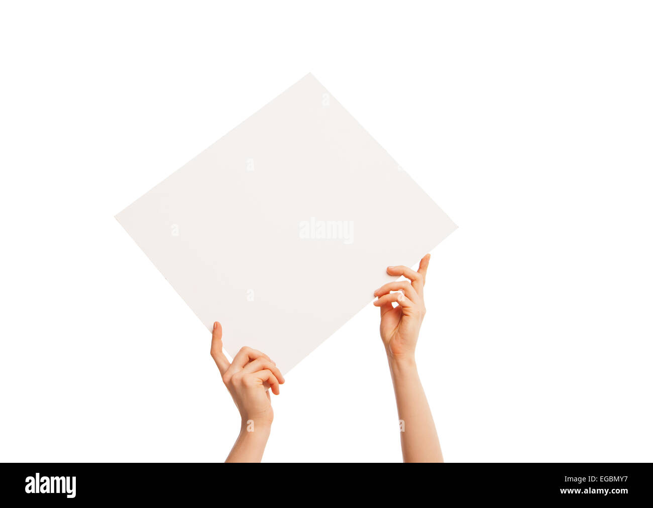 Piece paper in hand Cut Out Stock Images & Pictures - Alamy