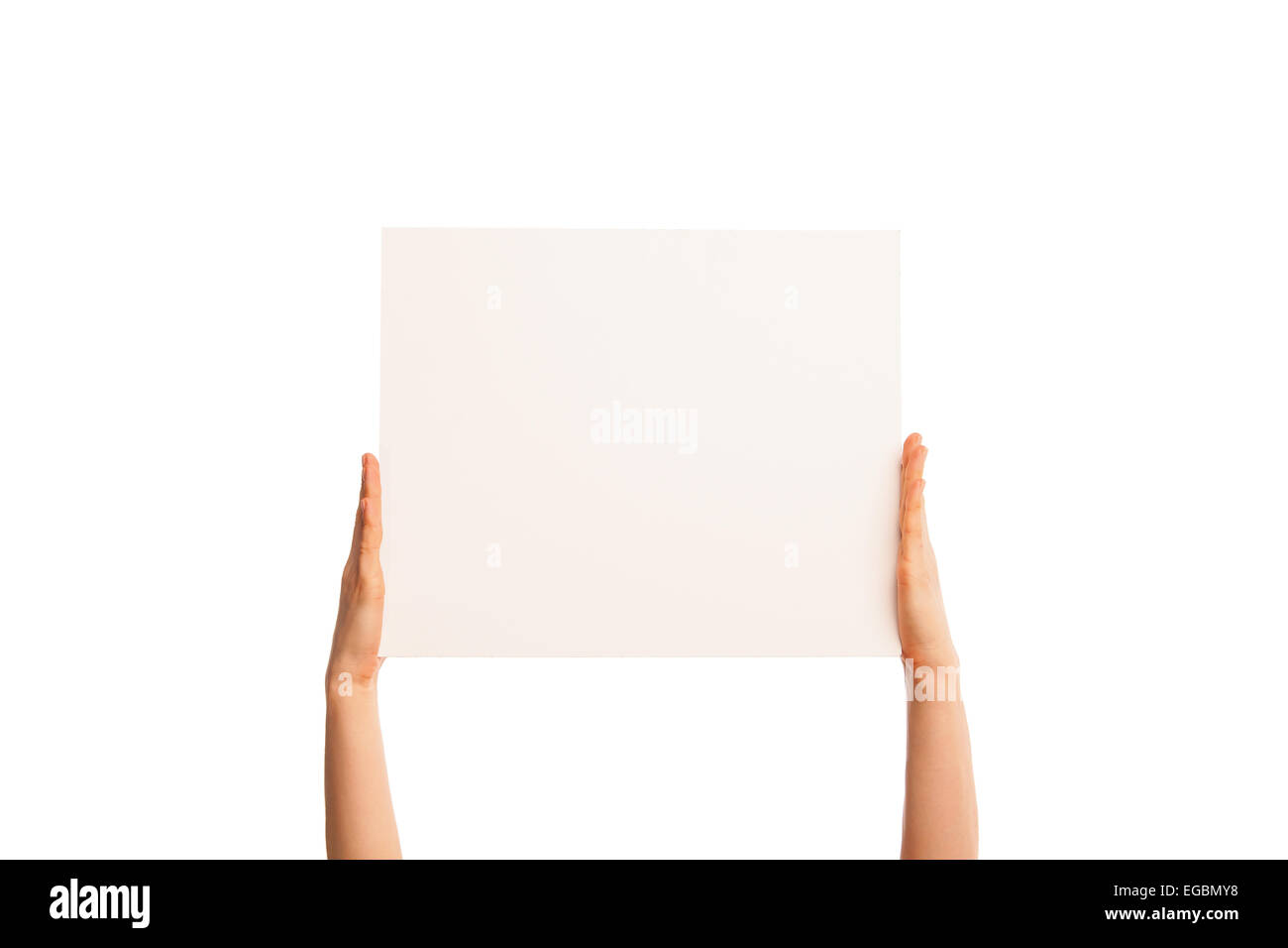 Isolated hands holding paper fingers straight Stock Photo - Alamy