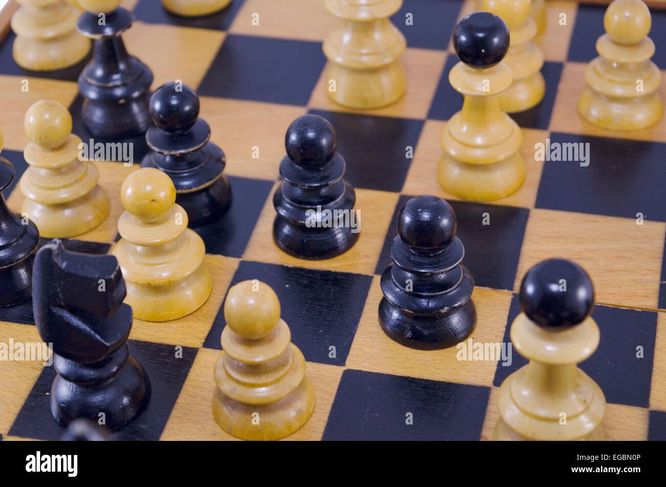 Chess pieces closeup, game on Stock Photo - Alamy