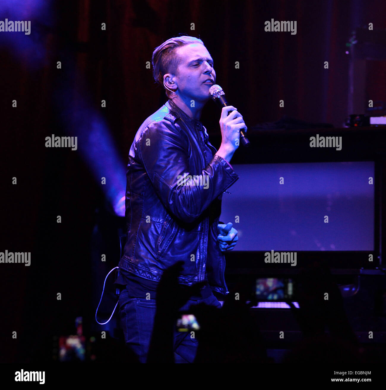 Las Vegas, Nevada, USA. 22nd Feb, 2015. Ryan Tedder, lead singer of one ...