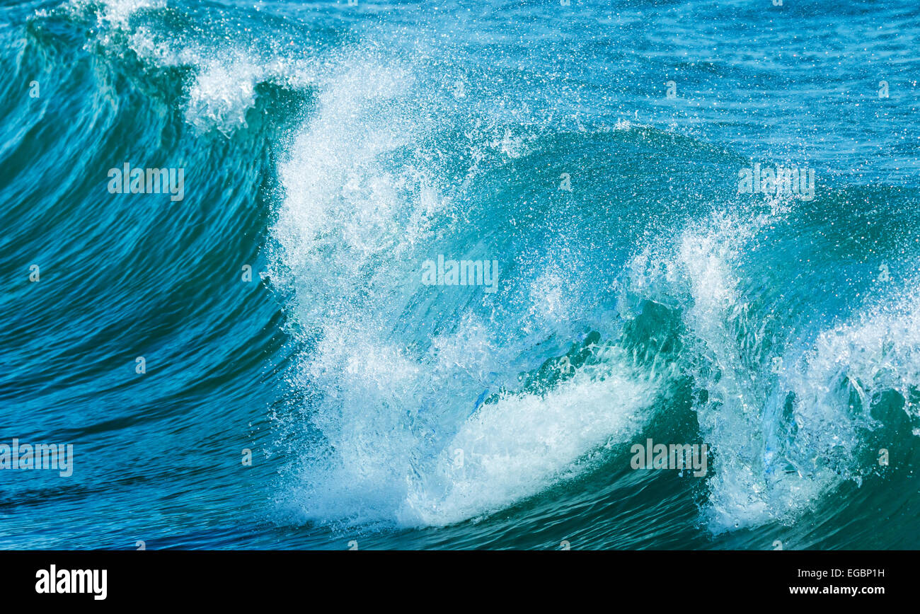 Beautiful Blue Ocean Wave Stock Photo - Alamy