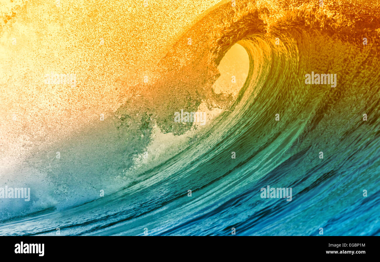 Beautiful Blue Ocean Wave Stock Photo - Alamy