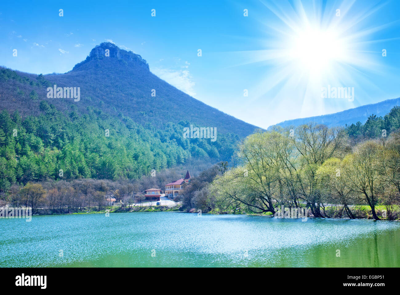 lake in Crimea Stock Photo - Alamy