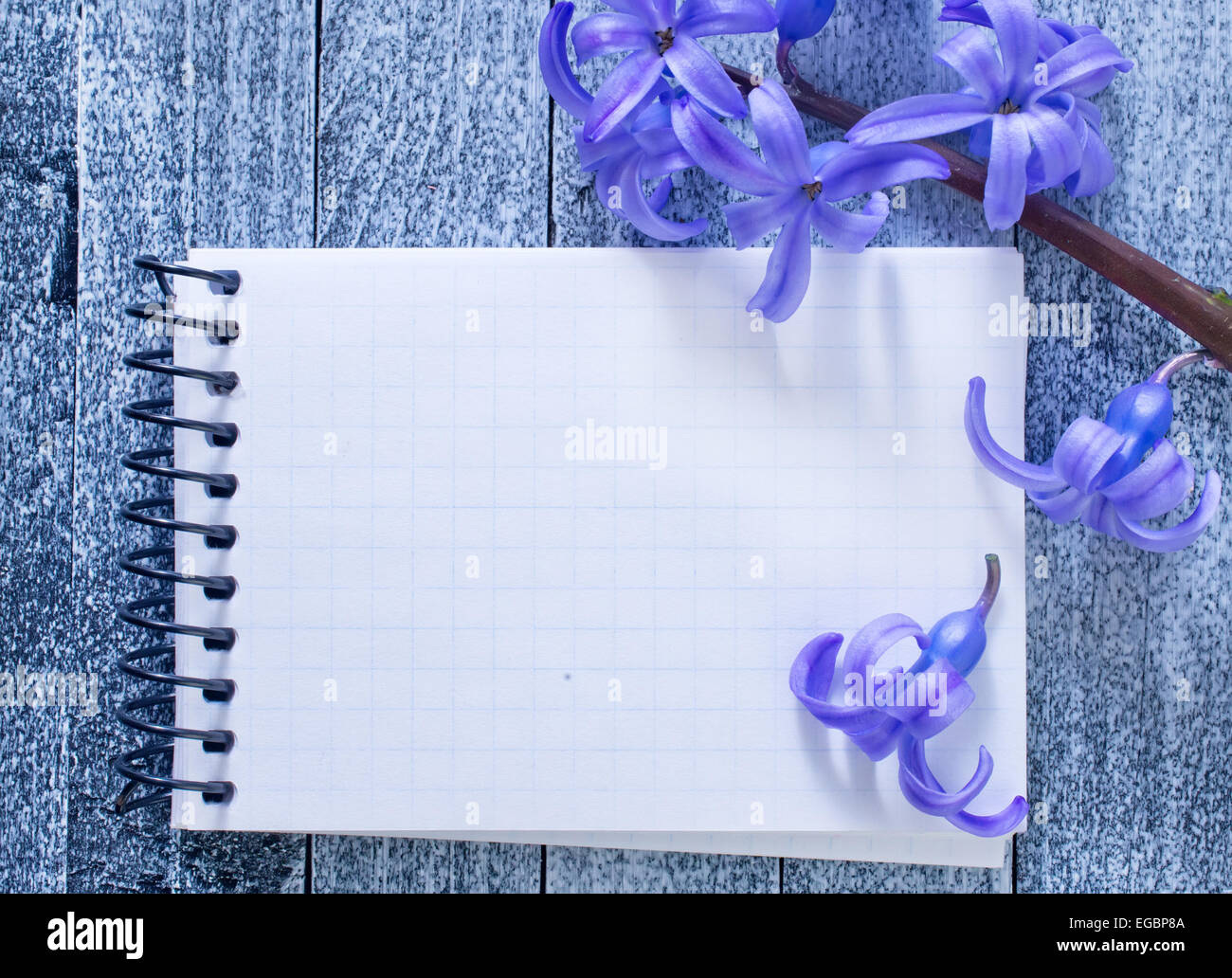 flowers and note Stock Photo - Alamy