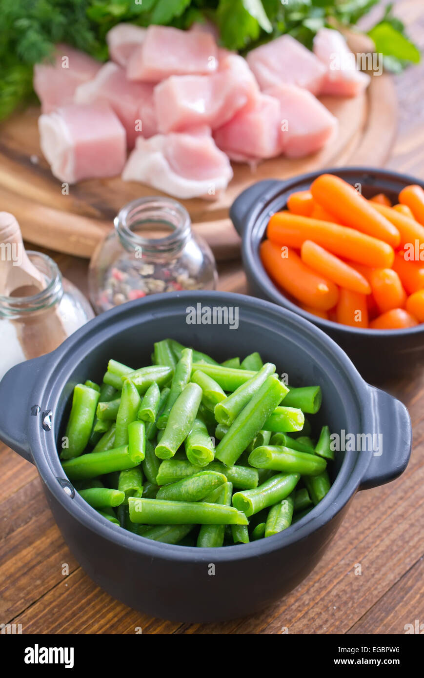 raw meat and vegetables Stock Photo - Alamy