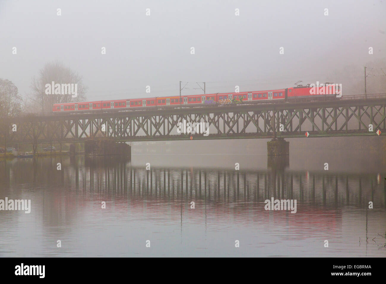 Kettwig, southern part of the town Essen, at river Ruhr, old town ...
