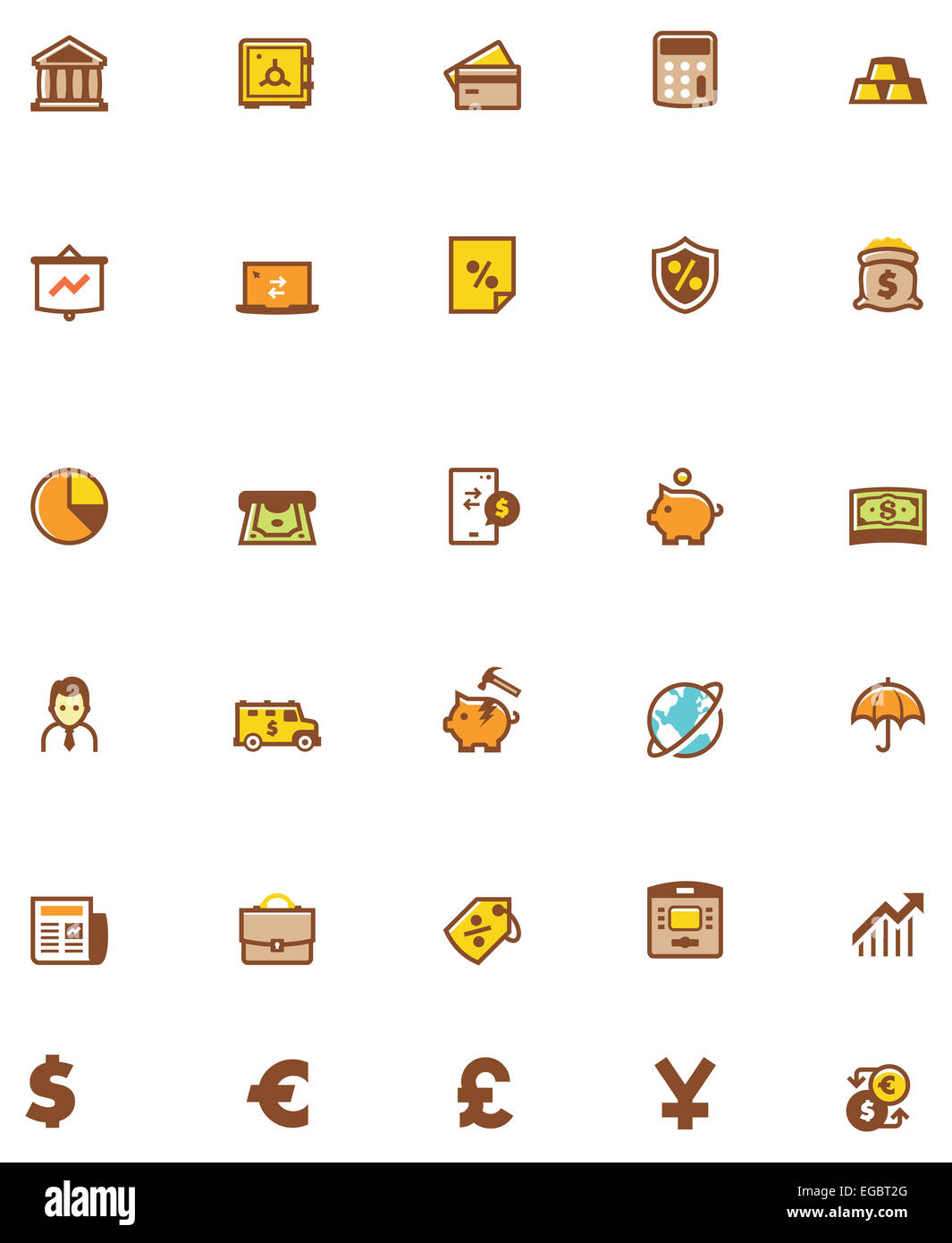 Vector banking icon set Stock Photo - Alamy